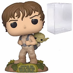 POP Star Wars: The Empire Strikes Back 40th Anniversary - Luke Skywalker Training with Yoda Funko Pop! Vinyl Figure (Bundled with Compatible Pop Box Protector Case), Multicolored, 3.75 inches