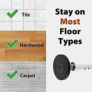 Door Security Bar, Door Stoppers Jammer Stick Bar for Safety, Adjustable Door Lock Bar for Sliding Glass Patio Door, Apartment, Home - Anti Break in Door Brace from Inside, White