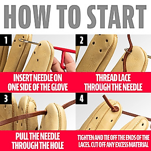 Franklin Sports MLB Dr. Glove Deluxe Lacing Kit Natural, 4 ft. Rawhide Lacing