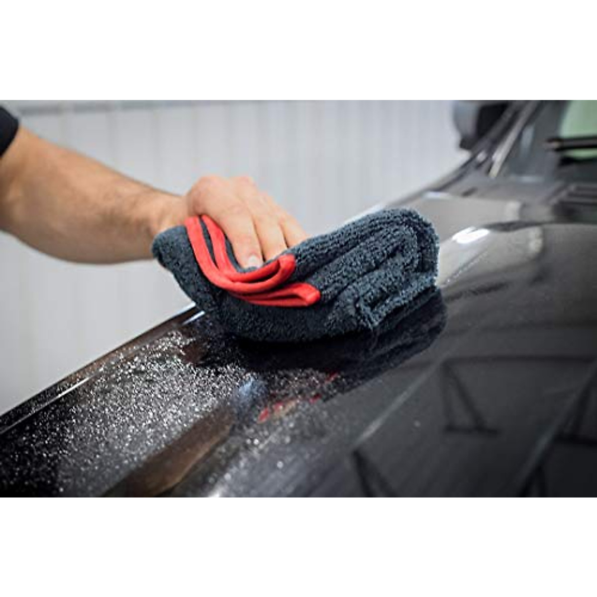 White Diamond Detail Products Extra Thick Double Sided Microfiber Towel with Silk Trim, (16in. x 16in.) (3)