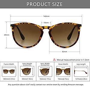 SUNGAIT 2 Pairs Vintage Round Sunglasses for Women Men Trendy Style UV400 Lens