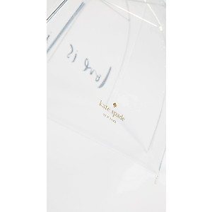 Kate Spade New York Clear Umbrella for Rain, Large Bubble Umbrella for Weddings, Love Is In The Air
