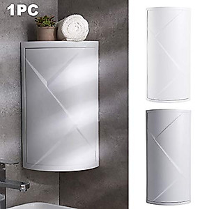 EMVANV Multifunction Corner Locker Cosmetic Storage Rack 360 Degree Rotation Storage Rack for Office Home Bathroom Triangle Shelf Kitchen(Grey)