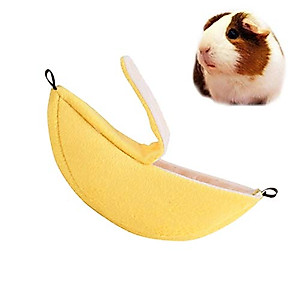 UEETEK Harmster Hammock,Banana Hamster Bed House Small Animal Warm Bed House Cage Nest Hamster Accessories