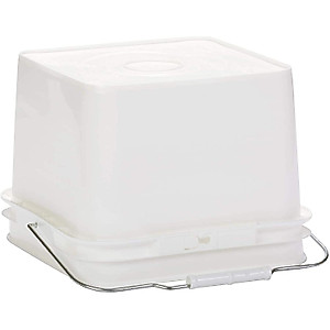 Little Giant BKTFDR2 Protective Plastic Honey Bee Feeding Bucket for Beekeeping, 2 Gallon Capacity, White (3 Pack)