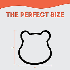 Bear Face Cookie Cutter with Easy to Push Design, for Baby Showers, Work Events, and Birthday Celebrations (3.5 inch)
