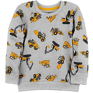 John Deere Toddler Boys' French Terry Pullover, Heather Grey, 4T