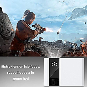 Mini Projector, 4K 1080P WiFi LED Smart Projector Support HDMI, USB, TF, VGA, AV, Bluetooth Home Theater Media Video Projectors for Smartphone, PC, TV Box, Laptop, PS4, etc.(us)