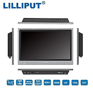 LILLIPUT 13.3 inch LED Displays TK1330-NP/C/T Full HD Industrial Capacitive Touch Monitor with HDMI, VGA, DVI & A/V inputs,