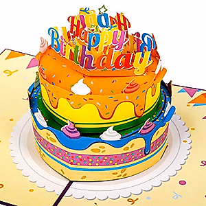 Paper Love Happy Birthday Cake Pop-up Card (Birthday Cake)