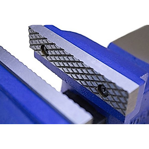 Yost Vises Tool 4-Inch Workshop Duty Bench Vise, Model BV-4, with 120-Degree Swivel Base, Blue