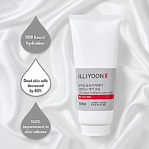 Illiyoon Ultra Repair Intensive Care Cream - Moisturizing Lotion for Face and Body, Enhancing Moisture Barrier, Moisturizer for Dry and Sensitive Skin, 6.76 Fl Oz (200ml)