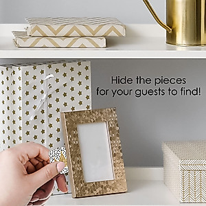 Big Dot of Happiness 1st Birthday Little Mr. Onederful - Boy First Birthday Party Scavenger Hunt - 1 Stand and 48 Game Pieces - Hide and Find Game