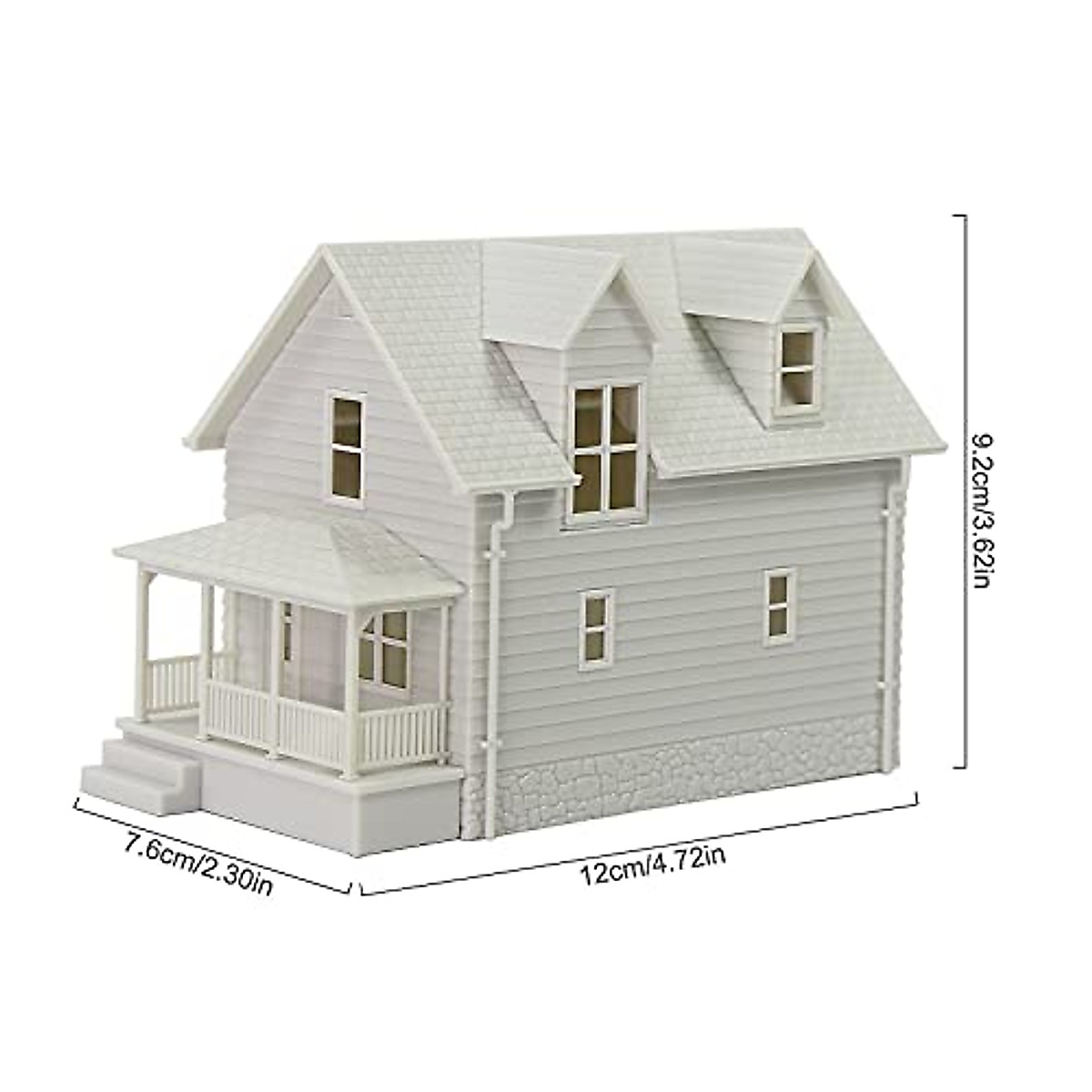 HO Scale Model Blank Buidlings Kit Unassembled House for 1:87 Model Train Layout JZ01JJ (HO Scale-1 Unit)