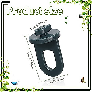 Ripeng Greenhouse Hooks Hanger Greenhouse Twist Clips Greenhouse Fixing Clips with Stainless Steel S Hooks for Outdoor Garden Hanging Plants Plastic Insulation Netting Shading (100 Pieces)