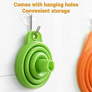 KUFUNG Silicone Collapsible Funnel Set of 4, Small and Large, Kitchen Gadgets Foldable Funnel for Water Bottle Liquid Transfer Food Grade