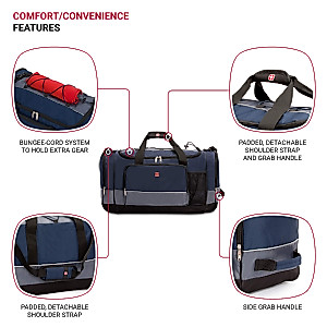 SwissGear Apex Travel Duffle Bags, Blue/Grey, 28-Inch