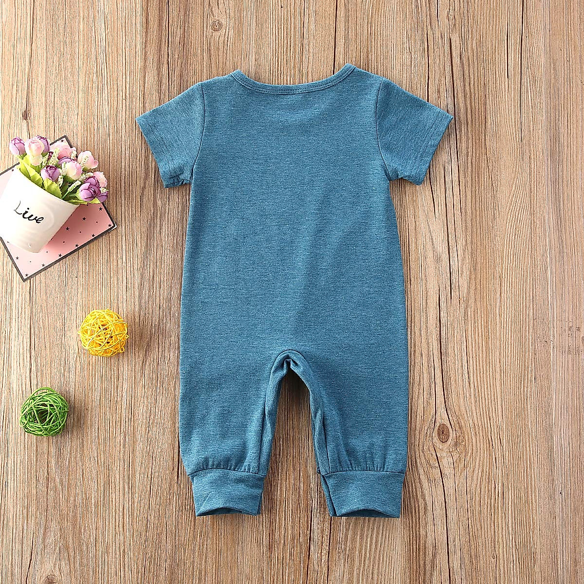 hwojjha Newborn Baby Boy Romper Clothe, Little Brother Romper Short Sleeve Jumpsuits One Piece Outfit (blue, 0-3 months)