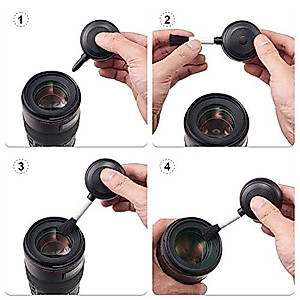 Camera Cleaning Kit with Camera Cleaning Pen Brush, Air Blaster Blower and Lens Brush Blower Brush Dust Cleaner for Lens, Camera, SLR, Telescope, Magnifying Glass, Phone