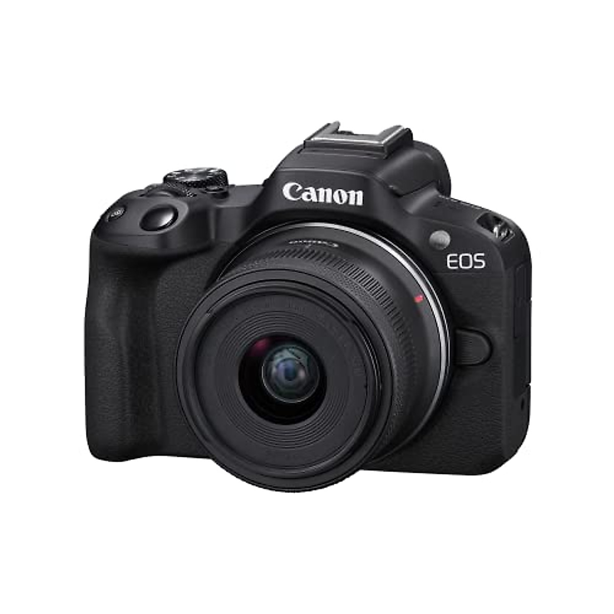 Canon EOS R50 Content Creator Kit, Mirrorless Vlogging Camera, 24.2 MP, 4K Video, DIGIC X Image Processor, RF-S18-45mm F4.5-6.3 IS STM Lens, Stereo Microphone, Tripod Grip, Wireless Remote Control