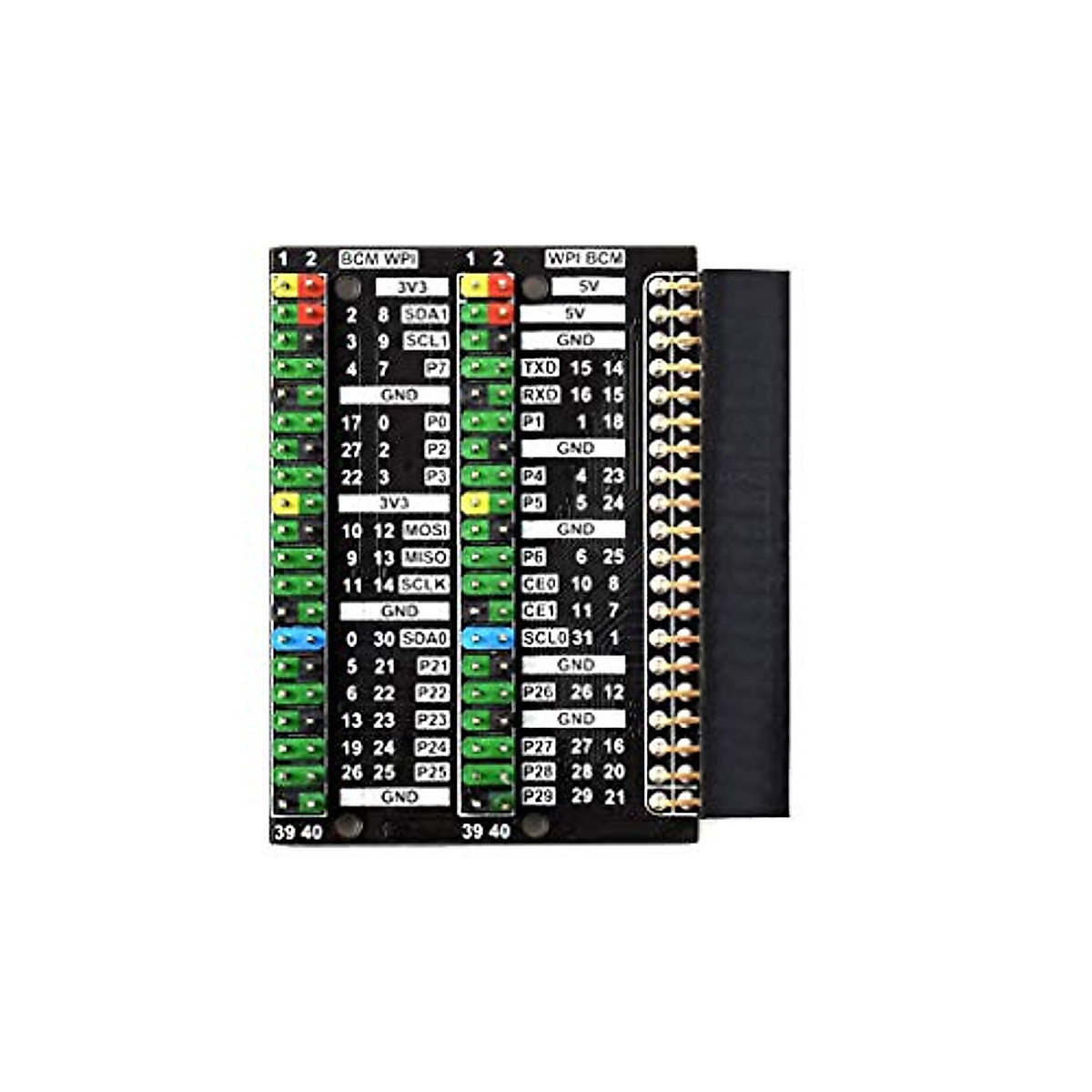 Coolwell Waveshare for Raspberry Pi 400 GPIO Header Adapter, Header Expansion, 2X 40PIN Header Module HAT