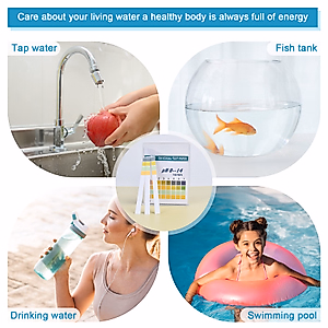 PH Test Strips 0-14, 100PCS PH Strips Universal PH Test Paper PH-Indicator Strip to Test Drinking Water, Food, Pools, Aquariums, Saliva, Urine, Lab Monitoring