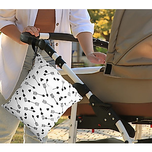 CasenBag Black Arrows Wet and Dry Diapers Bag with Wet Wipes Cases and Case for storing personal belongings