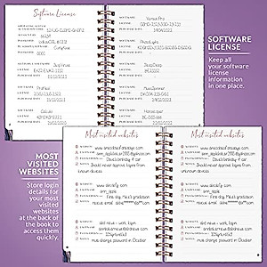 PLANBERRY Password Book – Internet Address Organizer with Alphabetical Tabs – Alphabetized Website & Computer Password Keeper – 4.4x5.5″, Softcover, Pocket Size Wild Purple)