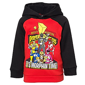 Power Rangers Black Ranger Yellow Ranger Blue Ranger Little Boys Fleece Pullover Hoodie Pants Red/Black 7-8
