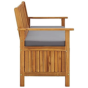 DGZLIIO Modern Rustic Patio Furniture, Outdoor Benches, Patio Storage Bench 47.2" Solid Acacia Wood Suitable for Patio Furniture, Front Porch Decoration and Outdoor Seating.