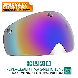 VICTGOAL Detachable Magnetic Bike Helmet Goggles Visor Especially Deisgned for VG110/VG112 Bicycle Helmet (Colorful)