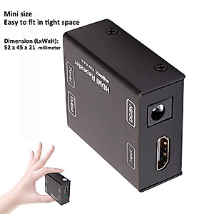 DTECH 4K2K HDMI 2.0 Signal Amplifier Booster Repeater 4K 60Hz YUV 444 18Gbps HDCP 2.2 CEC 3D 1080P Extender Boost up to 164 Feet Compatible with PS4 VR TV Box Blu-ray Player HDTV Monitor Projector