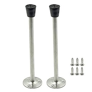 Rannb Long Door Stopper Wall Mount Doorstop with Rubber Tip 200mm/7-7/8" Total Length - Pack of 2