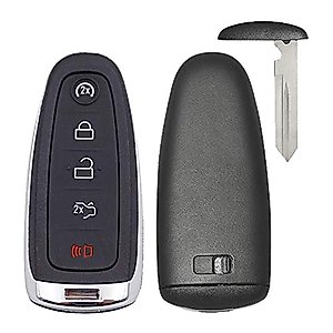 for Ford Smart Key Fob Shell Case Fit for Ford Edge Escape Explorer Focus Flex Taurus Fusion Lincoln MKS MKT MKX Replacement Keyless Entry Remote Blank Key Cover (1)