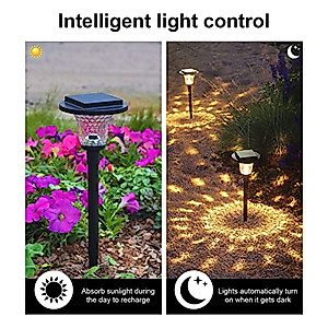 Pathway Lamp, IP65 Waterproof Dual Modes Solar Lawn Light Convenient Efficient Ground Stake Glass for Sidewalk