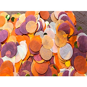 Fall Birthday Party Decorations/Fall Confetti Thanksgiving Decorations/Maroon Orange Confetti/Graduation Burgundy Orange Pumpkin Table Decorations/Burgundy Orange Weddings