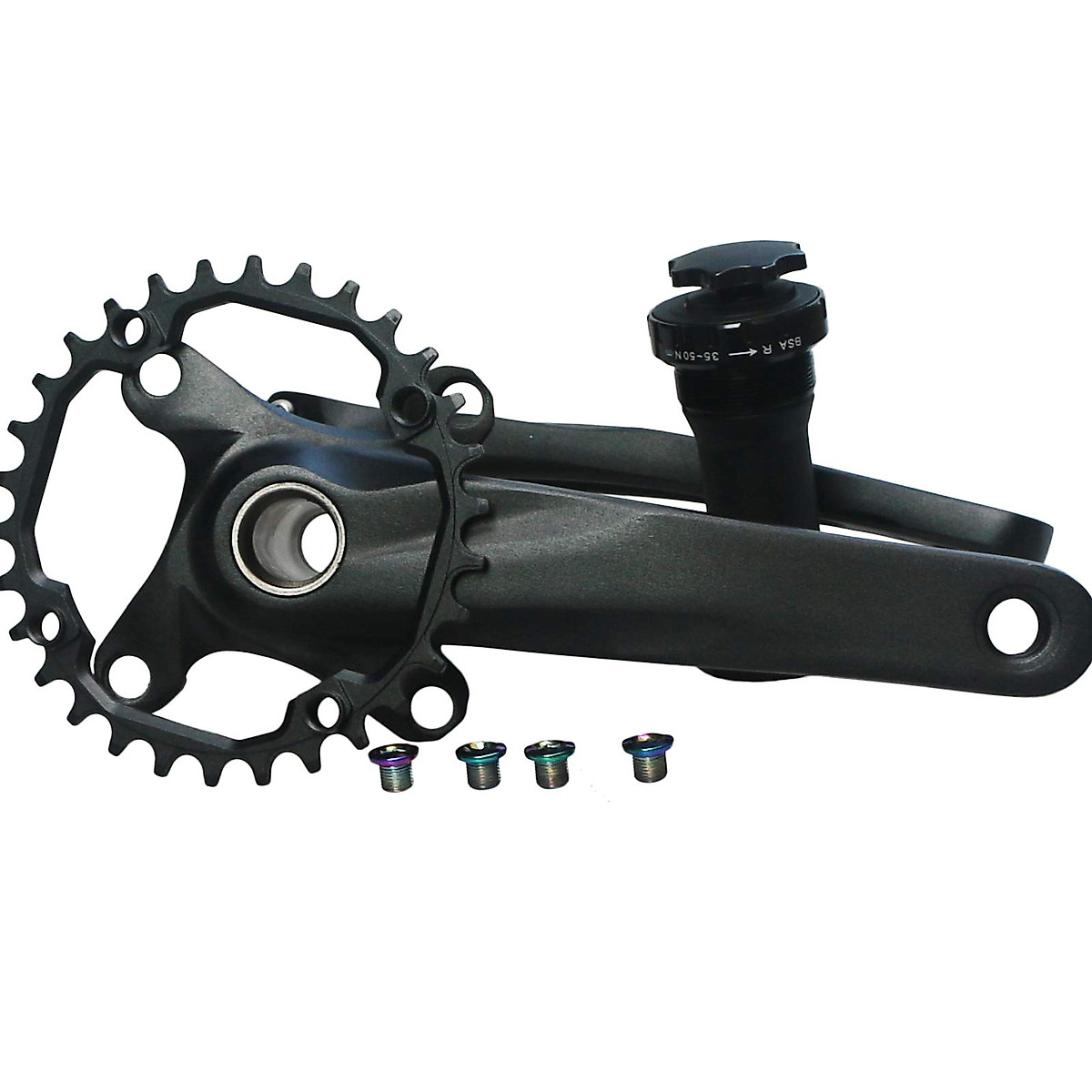 GANOPPER 30T MTB Crankset 1X Mountain Bike Crank Arm Set 170mm with 68mm 73mm BSA Bottom Bracket for MTB BMX Road Bicycle
