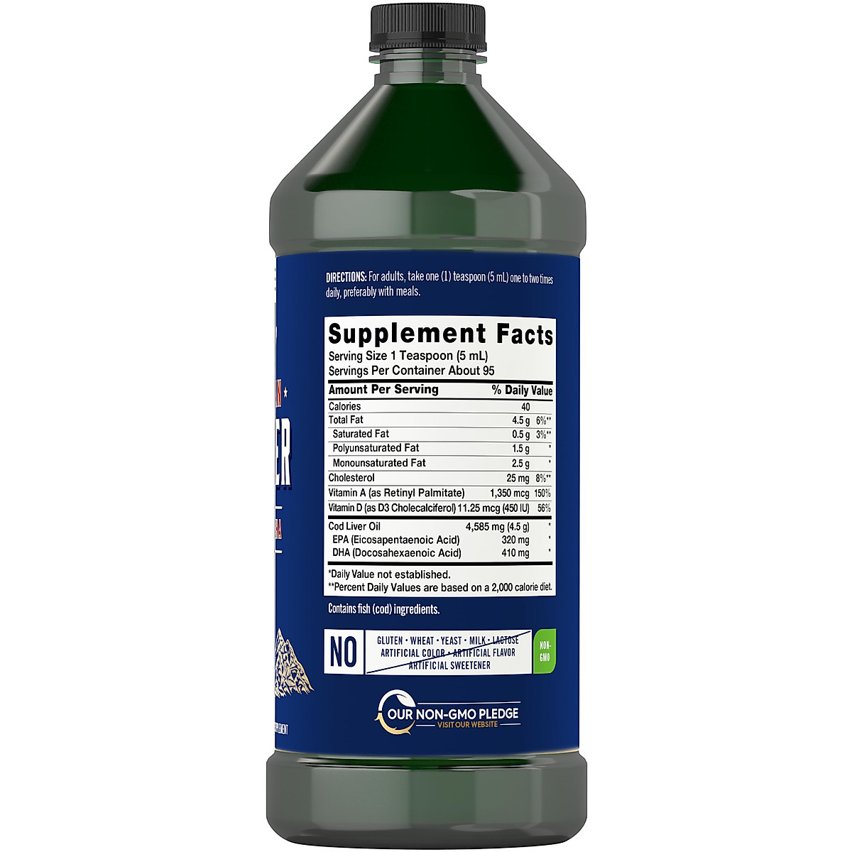 Carlyle Norwegian Cod Liver Oil | 16oz | Pack of 3 Bottles | Liquid Unflavored Fish Oil Supplement | Non-GMO, Gluten Free