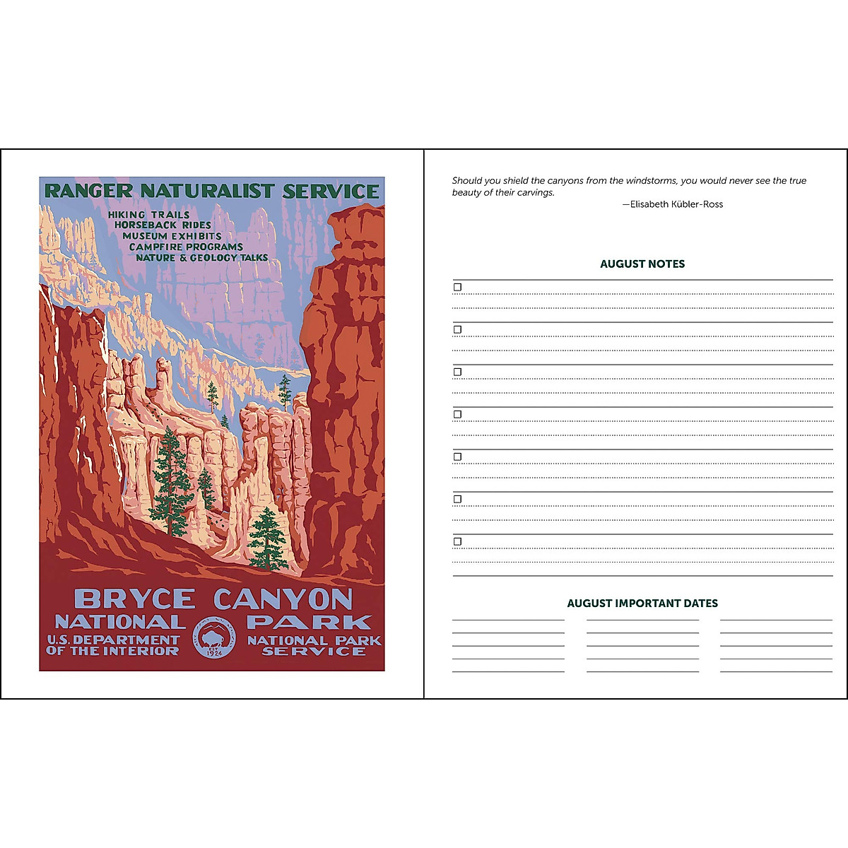 National Parks Poster Art of The WPA Monthly Planner 2021, 7.5" x 9.75" Spiral Bound