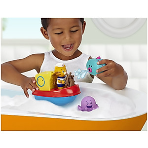 Daniel Tiger's Neighborhood Baby Bath Tub Toy Daniel's Bathtub Voyage Adventure, 6 Piece Set - Perfect for Baby/Toddler Boys and Girls 18 Months and up