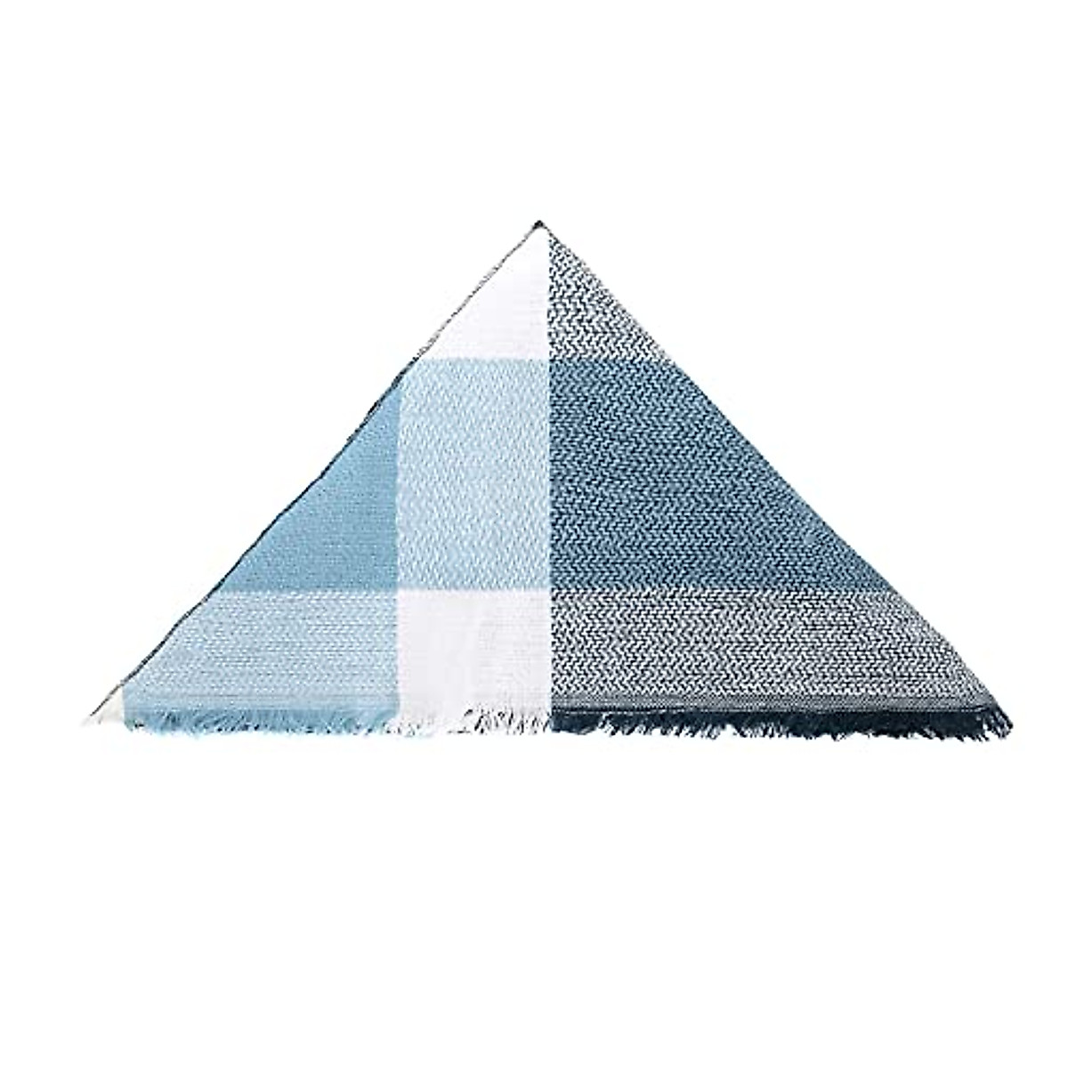 Zando Fall Scarfs for Women Extra Soft Shawl Wraps for Women Cashmere Feel Tassel Plaid Scarf Large Triangle Scarves Tartan Shawl Blue Plaid