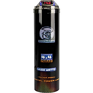 New! BULLZ AUDIO 4400W 12V BCAP 4.4 Digital Car Power Farad Capacitor | BCAP4.4