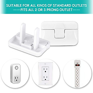 Outlet Covers Baby Proofing (40 Pack) with Hidden Pull Handle Outlet Plug Covers Prevent Electric Shock Hazard Outlet Protector Difficult for Kids to Remove Child Proof Outlet Covers