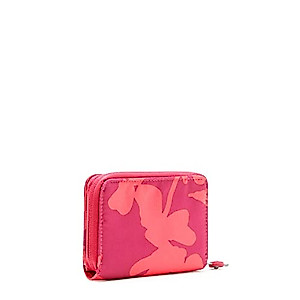 Kipling Women's Money Love, RFID Anti-Hacker Technology, Zip Closure Wallet, Coral Print