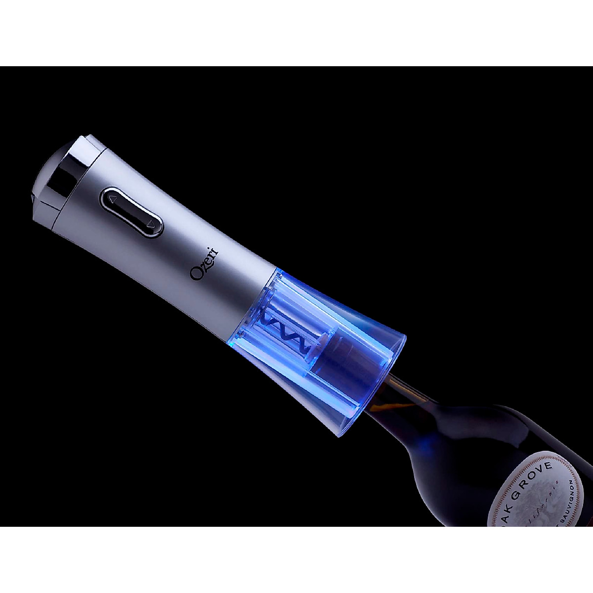 Ozeri Nouveaux II Electric Wine Opener with Foil Cutter, Wine Pourer and Stopper