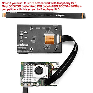 OSOYOO 4.3 inch IPS LCD Capacitive Touc Screen Display 800×480 DSI Interface for Raspberry Pi 4 3 2 Model B B+ A+