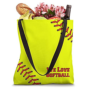 We Love Softball Tote Bag