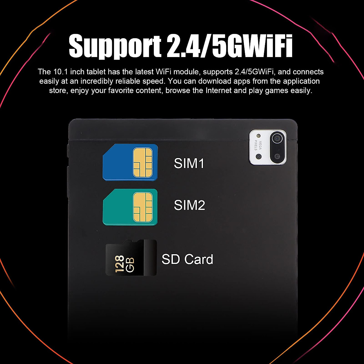 Kufoo 10.1 Inch 1920x1200 IPS Tablet PC 100240V 2.4G 5G WiFi Reading for 11.0 (US Plug)