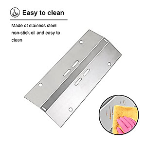 Zemibi Heat Plate Shield Replacement for Cuisinart CGG-200 CGG-220 CGG-240 Gas Grill Models, Stainless Steel Heavy Duty BBQ Parts Flame Tamer Accessories, 16 3/4" x 7 3/8"
