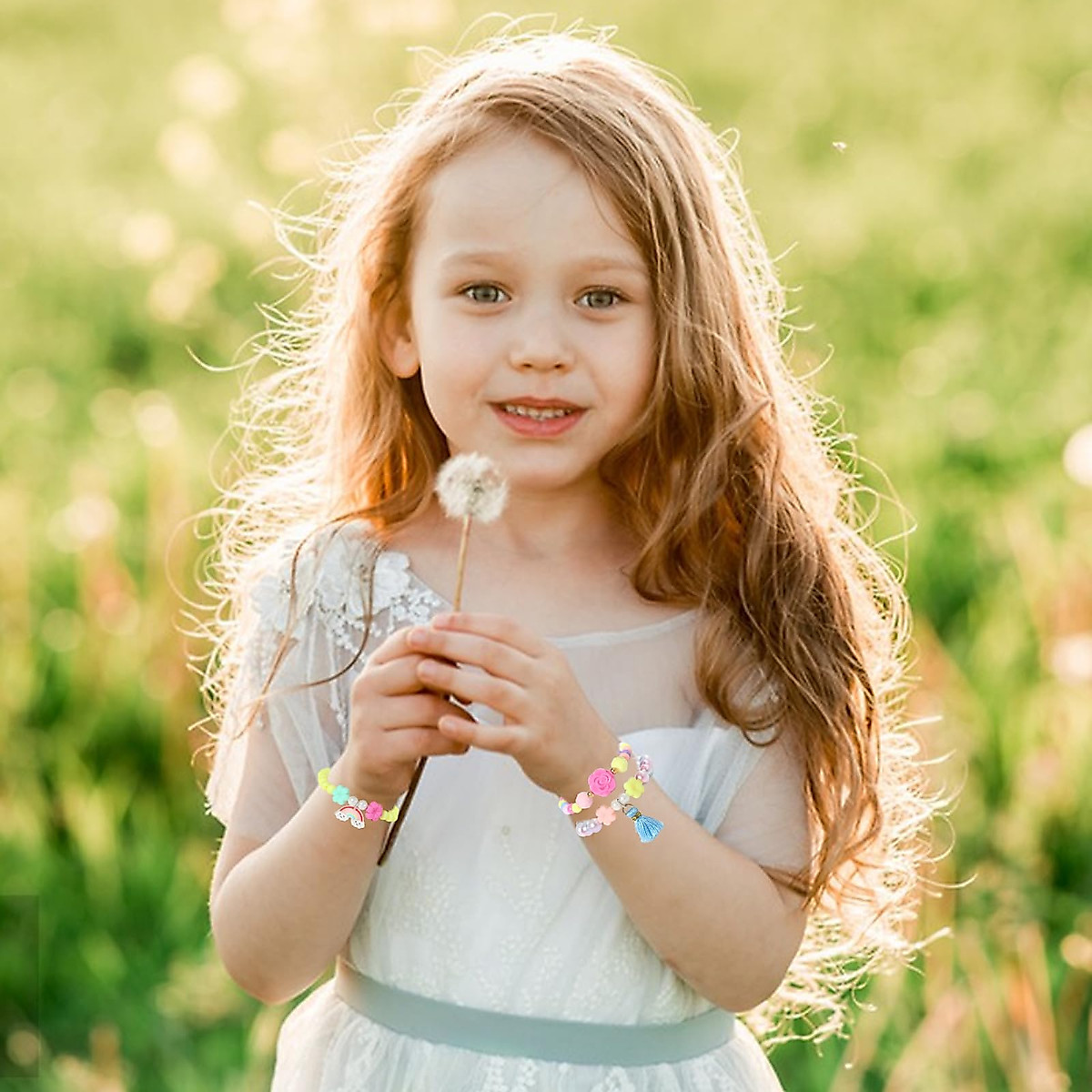 PinkSheep Bracelets for Girls Jewelry: 36 Pcs Bluk Little Girl Bracelets, Cute Kids Bracelets for Girls 2 3 4 5 6 7 Years Old - Princess Bracelets for Teen Girls - Play Jewelry Gift